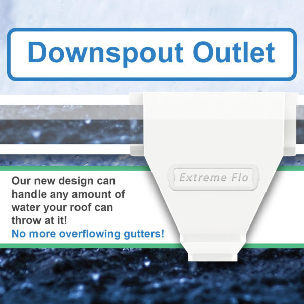 EXTREME Flo Downspout Outlet: High Flow Downspout Outlet for Gutters ...